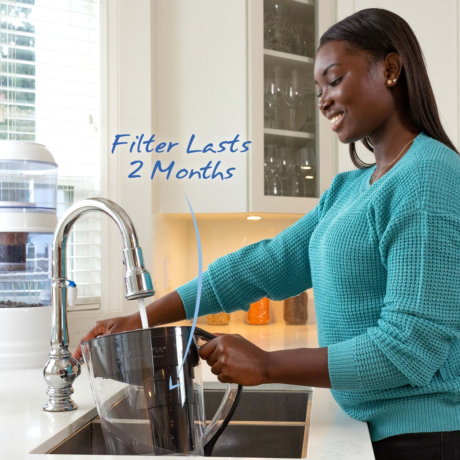 Santevia MINA Alkaline Pitcher-White