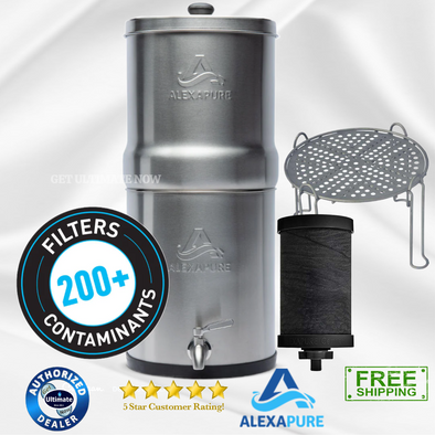 Alexapure Pro Stainless Steel Stand | Elevates Water Filter System