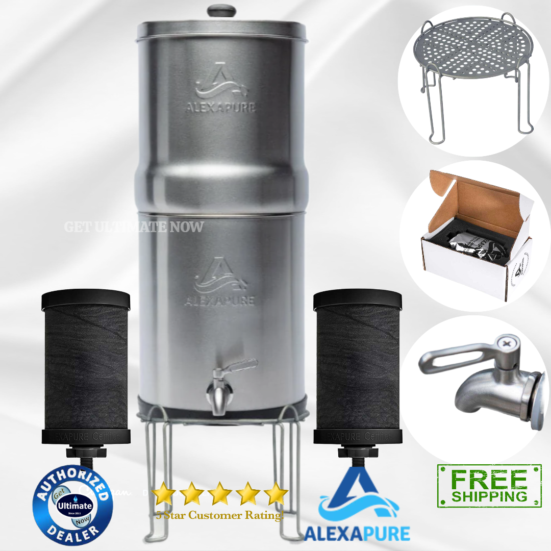 Alexapure Pro Water Filtration System Bundle | Gravity Filter with ...