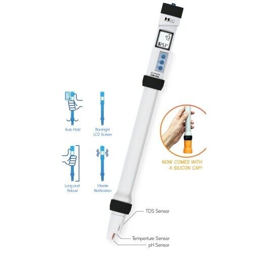HM Digital COM-300L: Waterproof Professional Series pH/EC/TDS/Temp Met